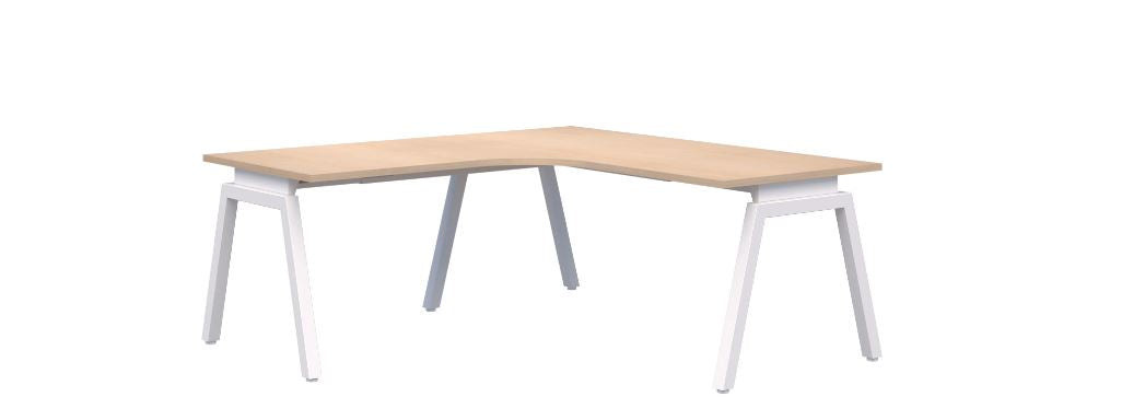 Angle 90° Corner Workstation White Desk 1800X1800X800 (Right Hand Retu ...