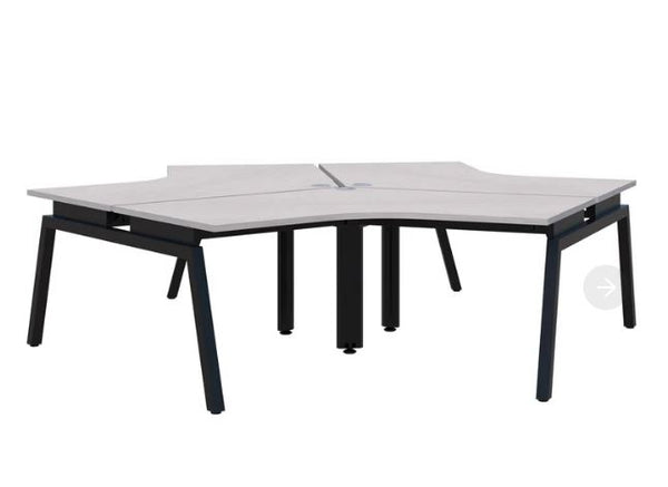 Balance Angle 120° 3 Pod Black Desk 1200*1200/800 – Prime Furniture NZ