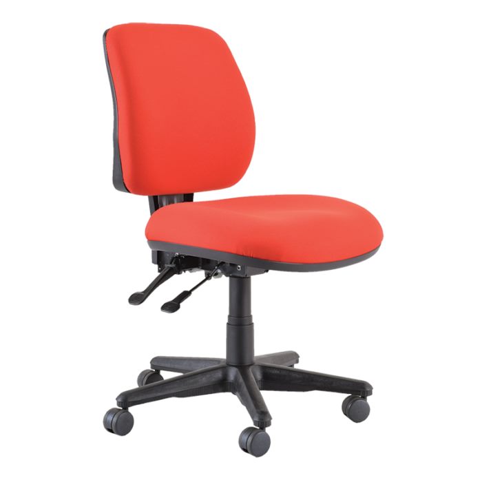 Buro Roma – 2 Lever Mid Back Office Chair RED – Prime Furniture NZ